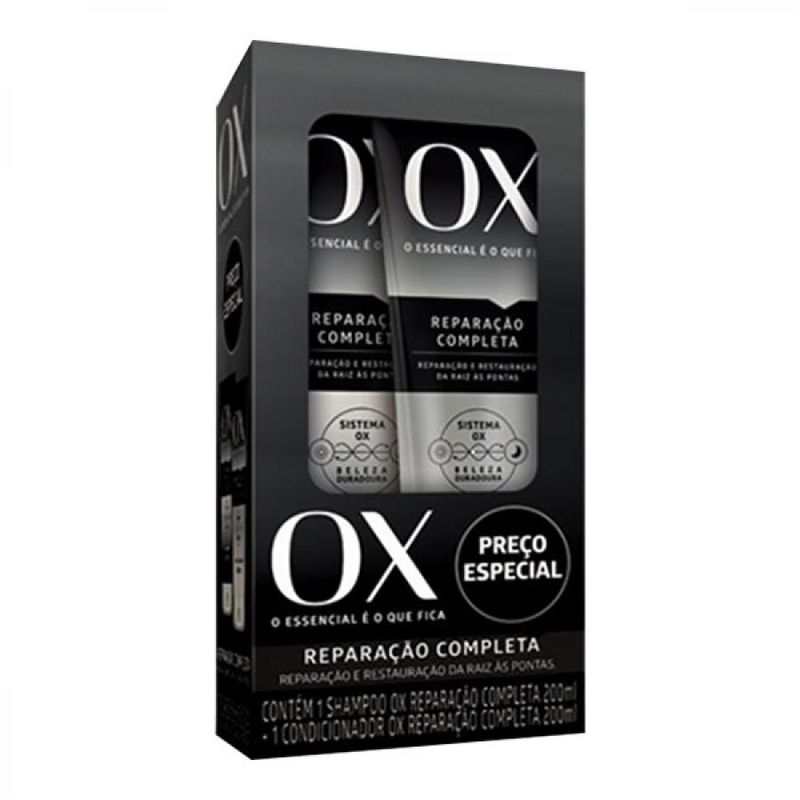 Kit Ox Reparação Completa Shampoo 200ml + Condicionador 200ml ...