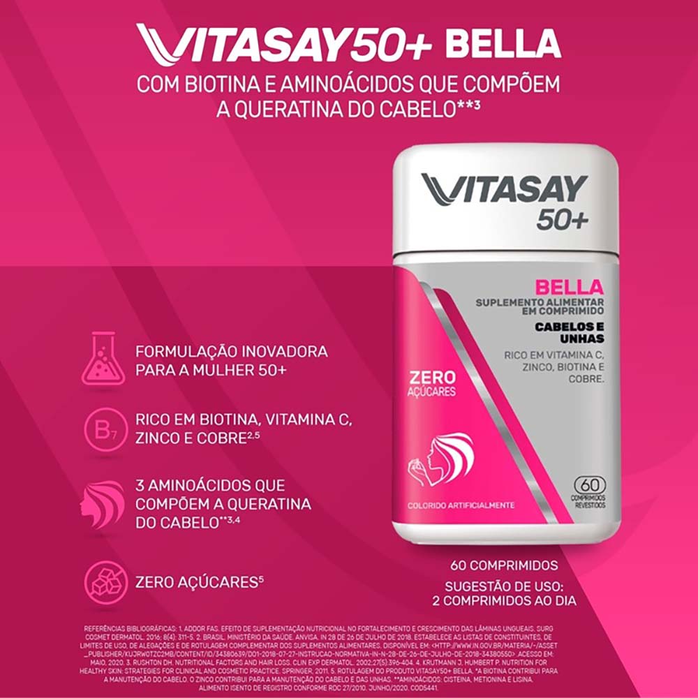 Vitasay 50+ Bella Com 60 Comprimidos Revestidos - precopopular