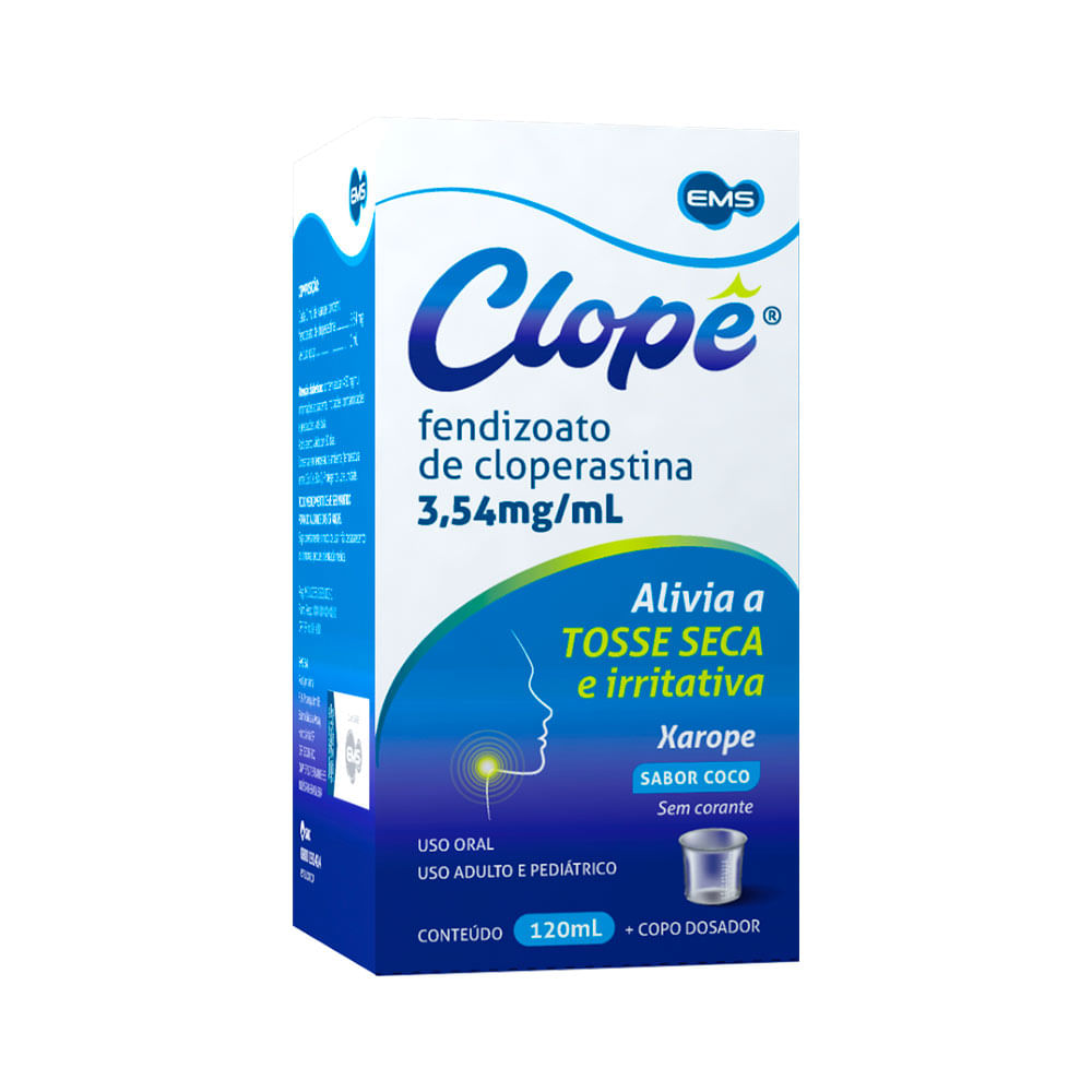 Clope 120ml Xarope 3,54mg/ml Sabor Coco - precopopular