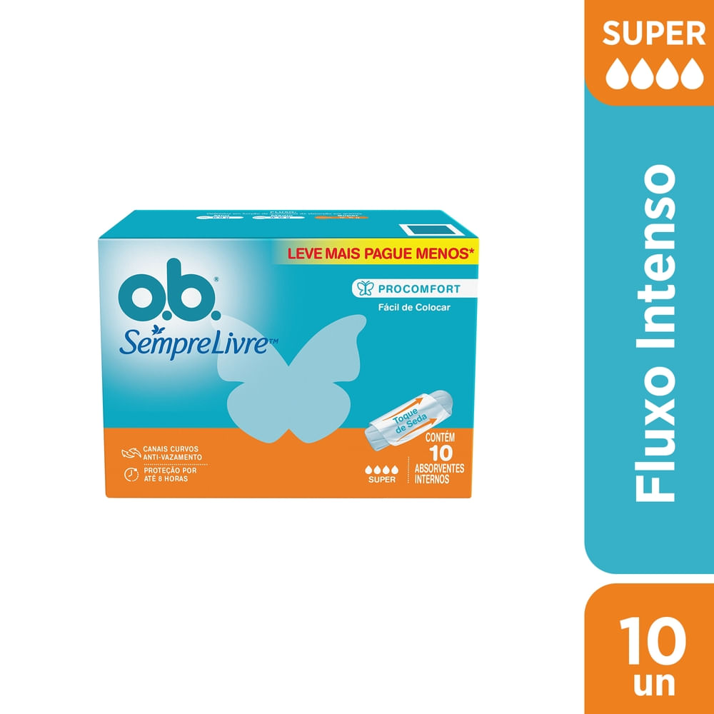 Leve 10 Pague 8 Absorvente Interno Ob Super 10un - precopopular