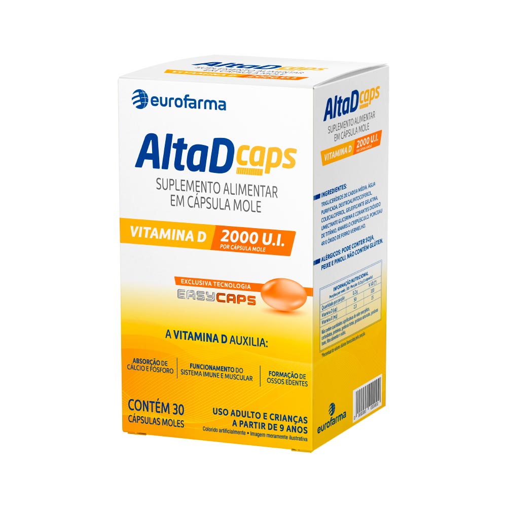 Alta D Caps Com 30 Capsulas 2000ui - precopopular