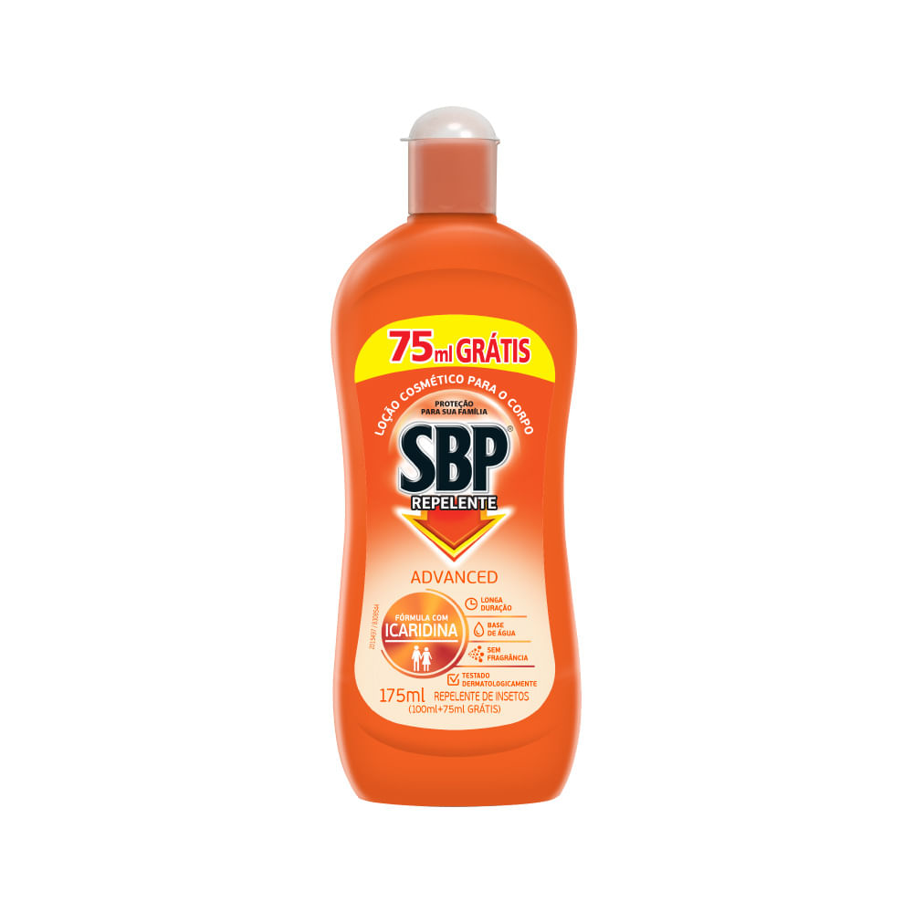 Repelente Sbp Advanced 100ml Locao + 75ml Promocional - precopopular