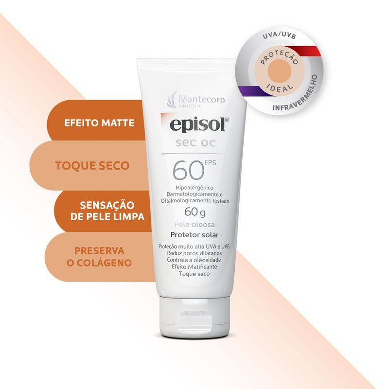 Protetor Solar Episol Sec Oc Fps 60 Bg 60g - precopopular
