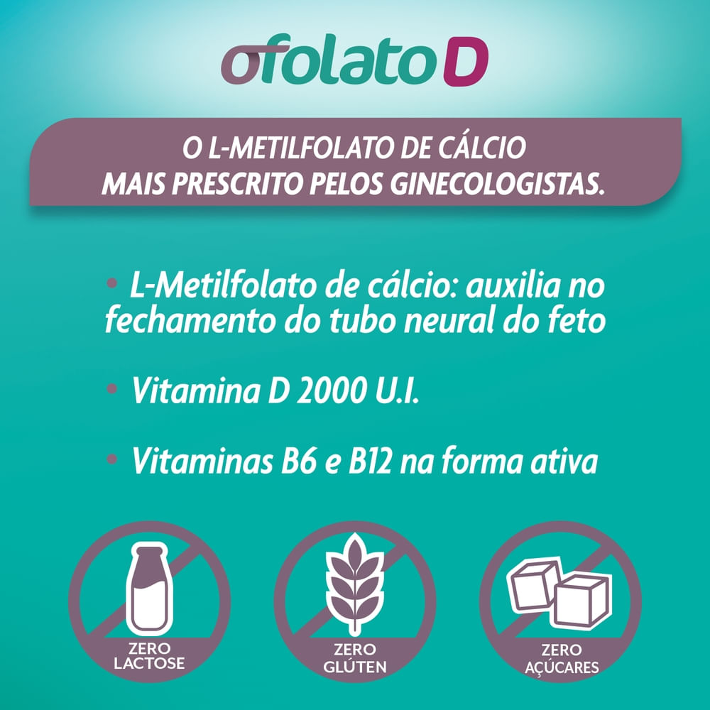 Ofolato D Com 2000ui 30 Comprimidos - precopopular