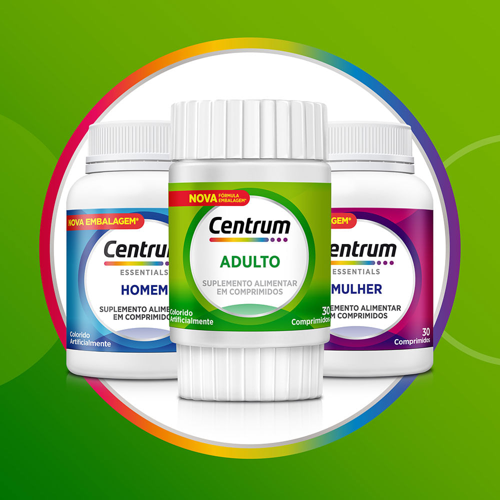 Centrum Multivitaminico Adulto Com Vitaminas De A A Z, 30 Comprimidos ...