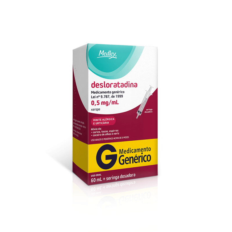 Desloratadina Medley 0,5mg/ml Xarope 60ml - precopopular