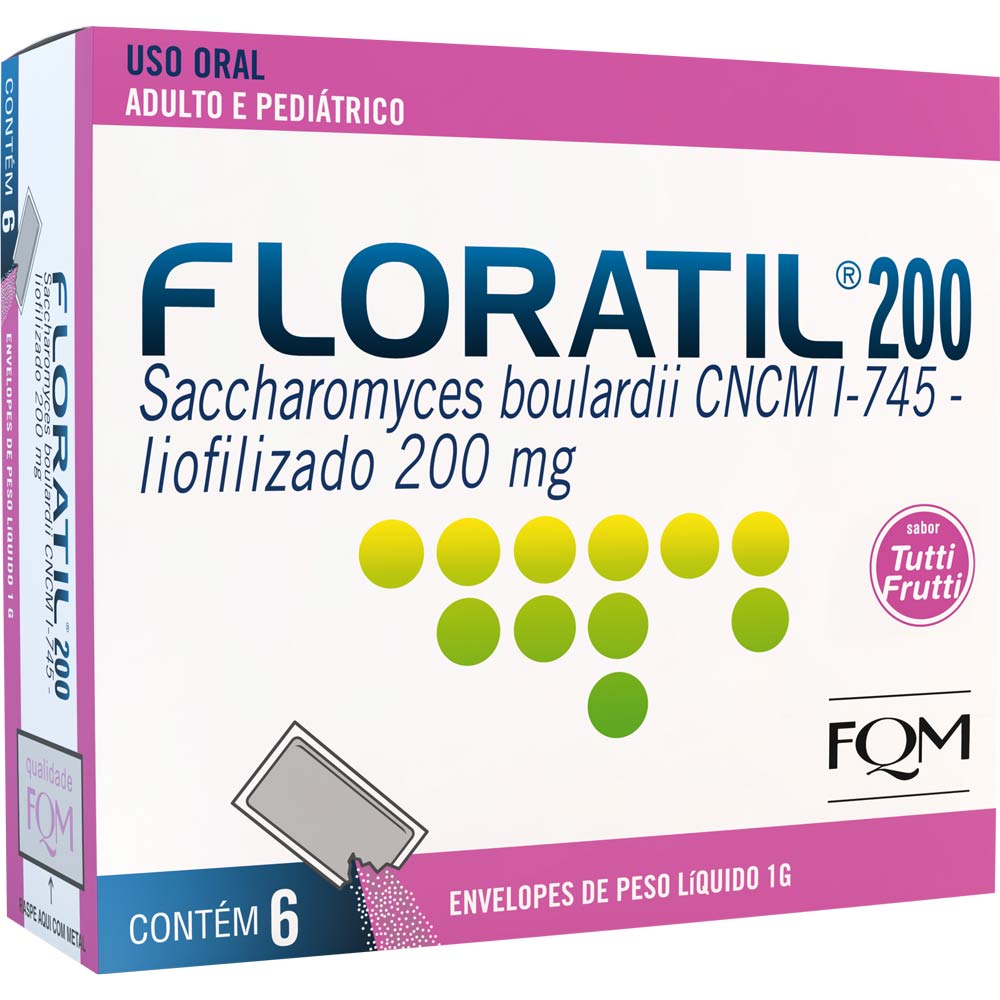 Floratil 200mg Em Pó 6 Envelopes - Remédio Probiótico Que Trata A ...