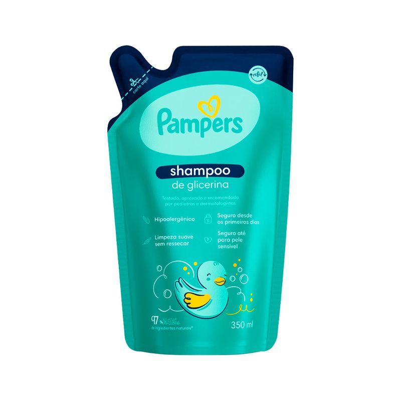Shampoo Pampers 350ml Glicerina Refil - precopopular