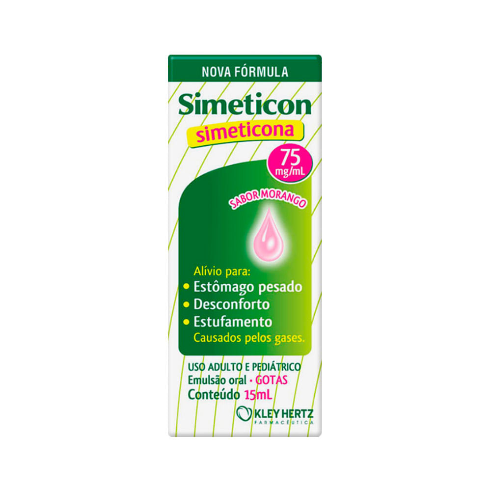 Simeticon 15ml Gotas 75mg Ml Morango Precopopular